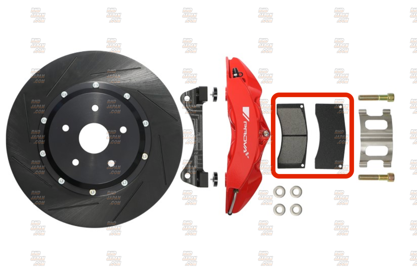 Prova Front Brake System Kit Replacement Brake Pad Set - RHDJapan