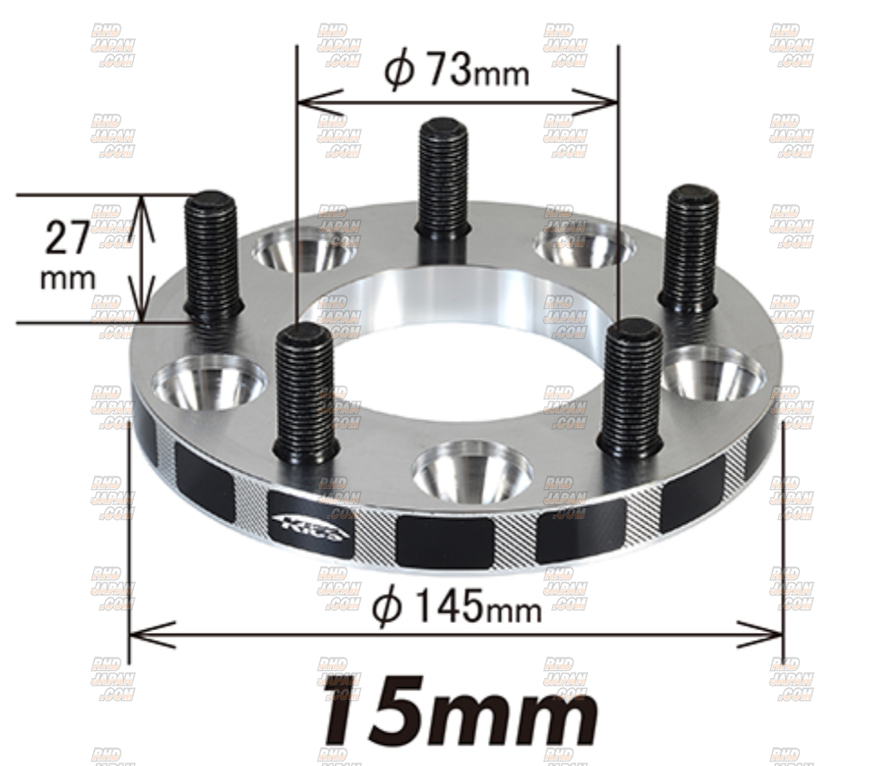 Kyo-Ei Wide Tread Spacer Set M12XP1.25 5H/114.3 15mm - 5115W3 - RHDJapan