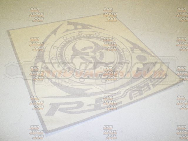 RE-Amemiya Large Rotary Logo Sticker 600mm - White - RHDJapan