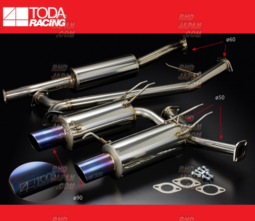 Toda Racing High Power Muffler Exhaust System - CL7 CL9 - RHDJapan