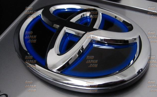 Rowen LED Illumination Emblem - Front Synergy Blue Toyota ZVW30 - RHDJapan