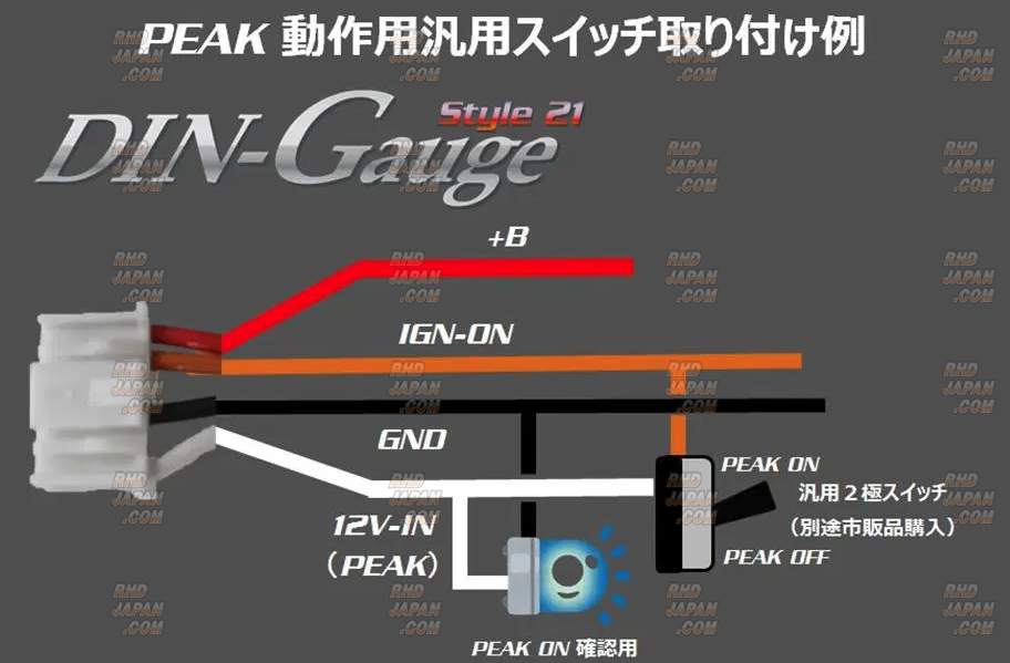 Defi DIN-Gauge Style98 Hommage 3 Meter Combination - White Red - RHDJapan