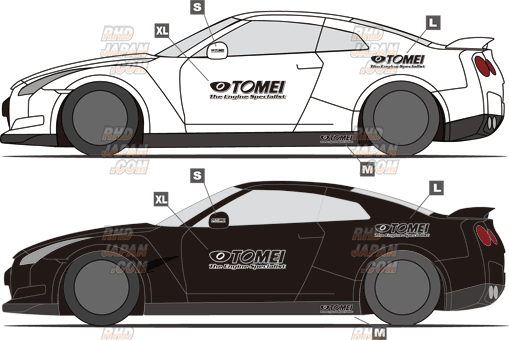 Tomei Sticker Engine Specialist Black - XL - RHDJapan