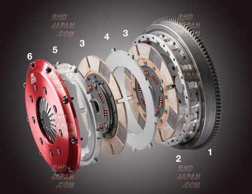 OS Giken STR2C Twin Plate Overhaul Clutch Disc Flywheel Side - S2000 ...