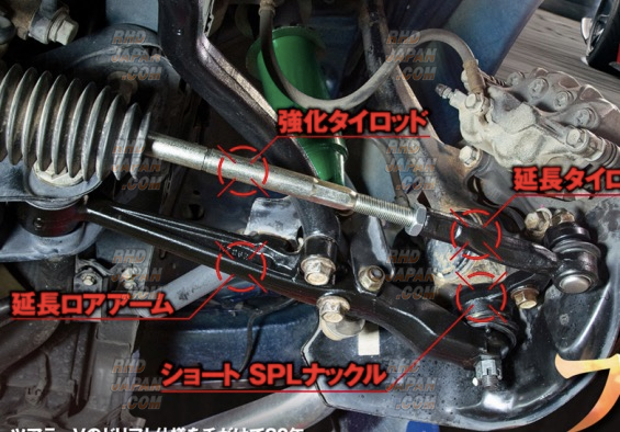 Kazama Auto Super Extended Front Lower Arm Set +25mm - JZX90 JZX100 ...